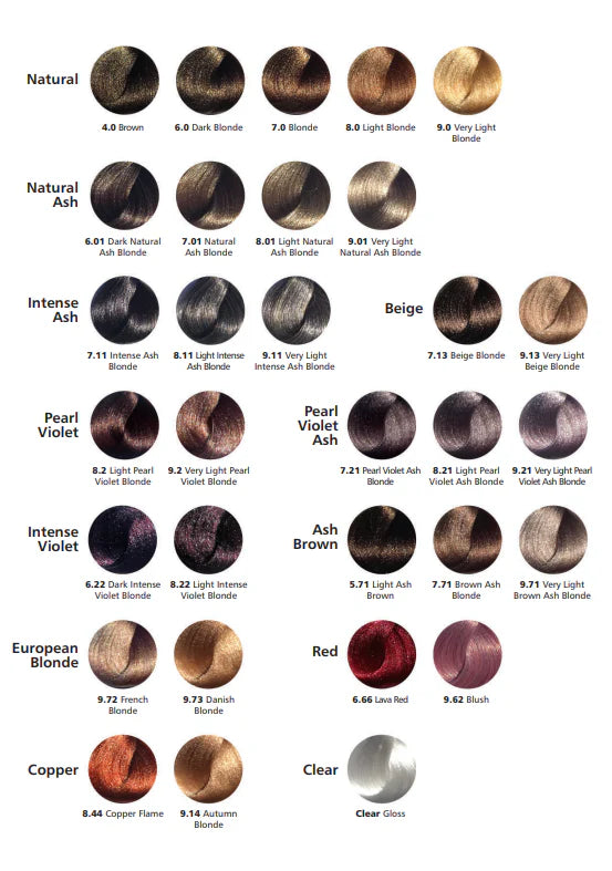 Hi Lift True Shades Colour Chart – Macarthur Hair & Beauty Supplies